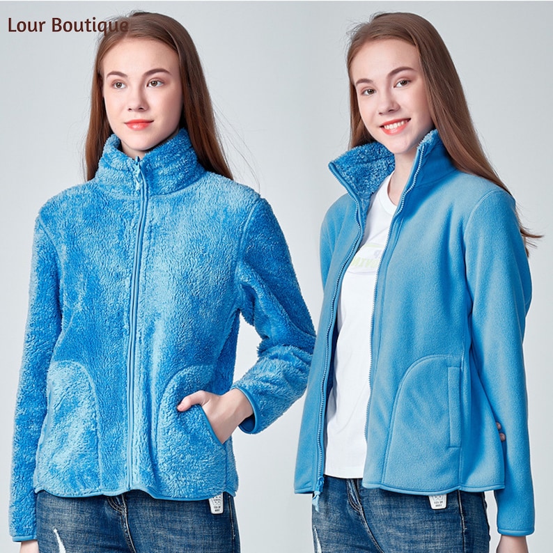 Reversible Winter Fleece Jacket - Etsy