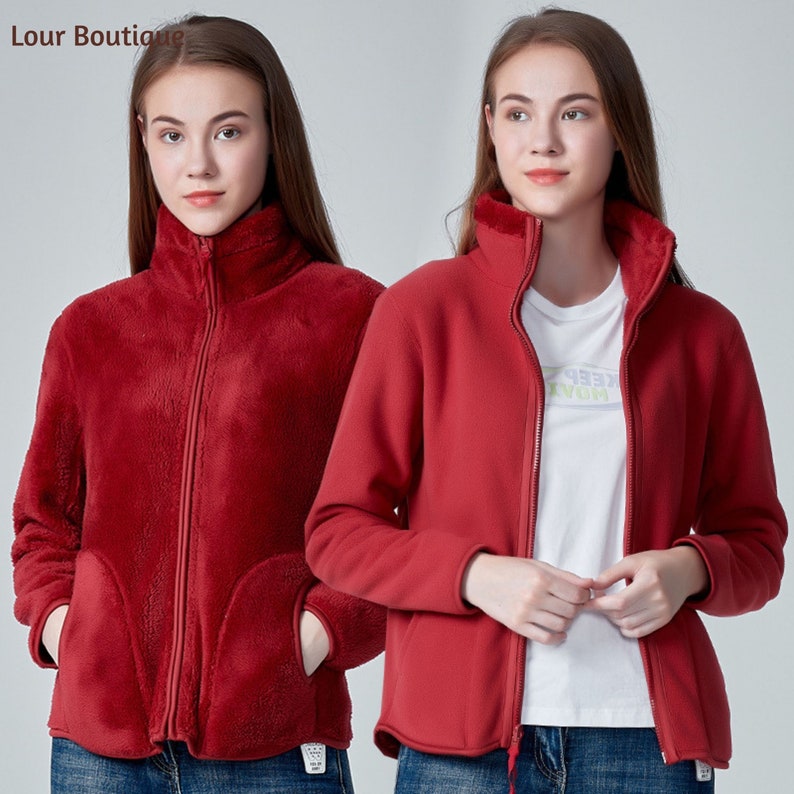 Reversible Winter Fleece Jacket - Etsy