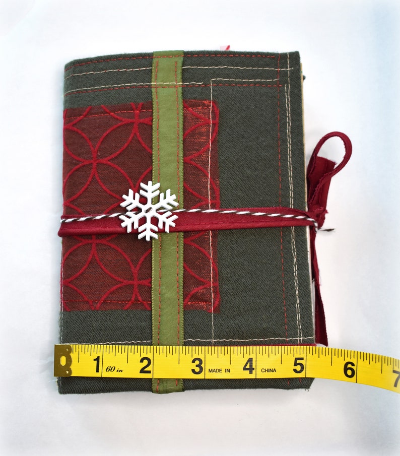 Snowflake Red Junk Journal Semi Hardcover Handmade Christmas - Etsy