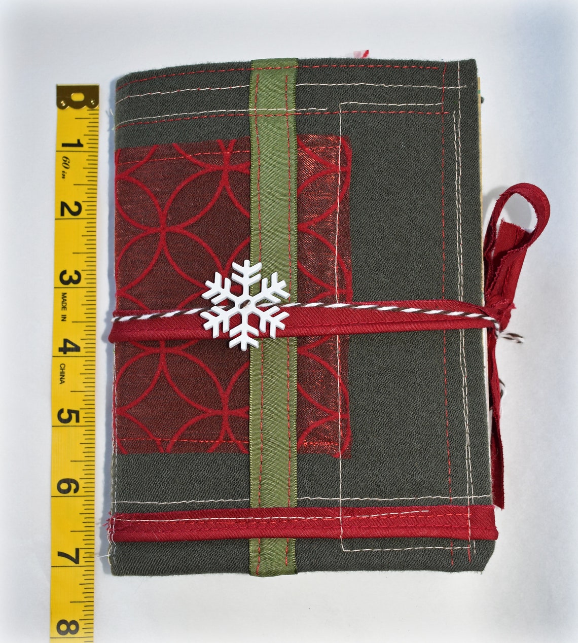 Snowflake Red Junk Journal Semi Hardcover Handmade Christmas - Etsy