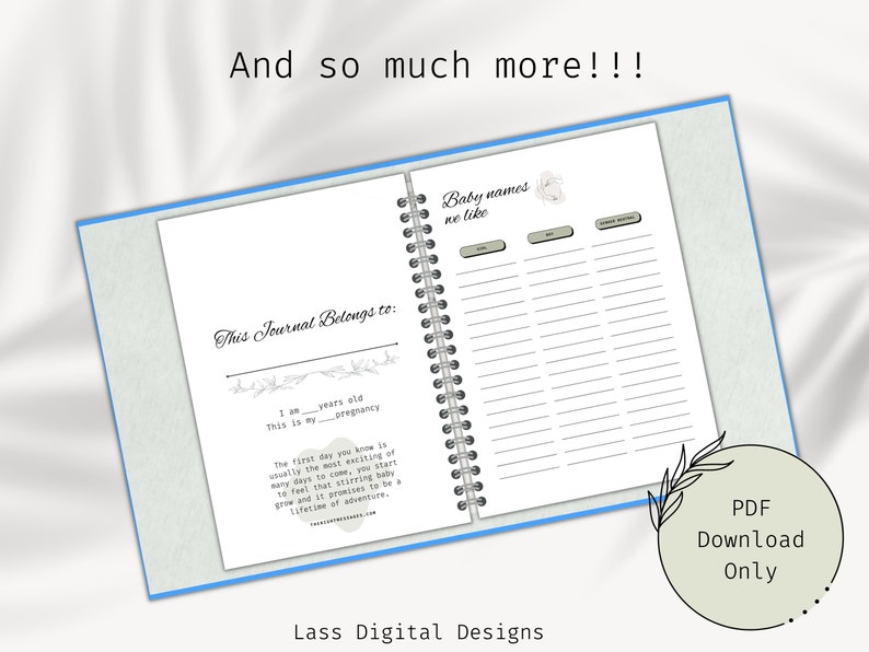 Pregnancy Planner Printable, Pregnancy Journal, Birth Plan, Postpartum ...