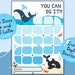 Whale Reward Chart, Ocean Reward Chart, Under the Sea, Toddler Chore ...