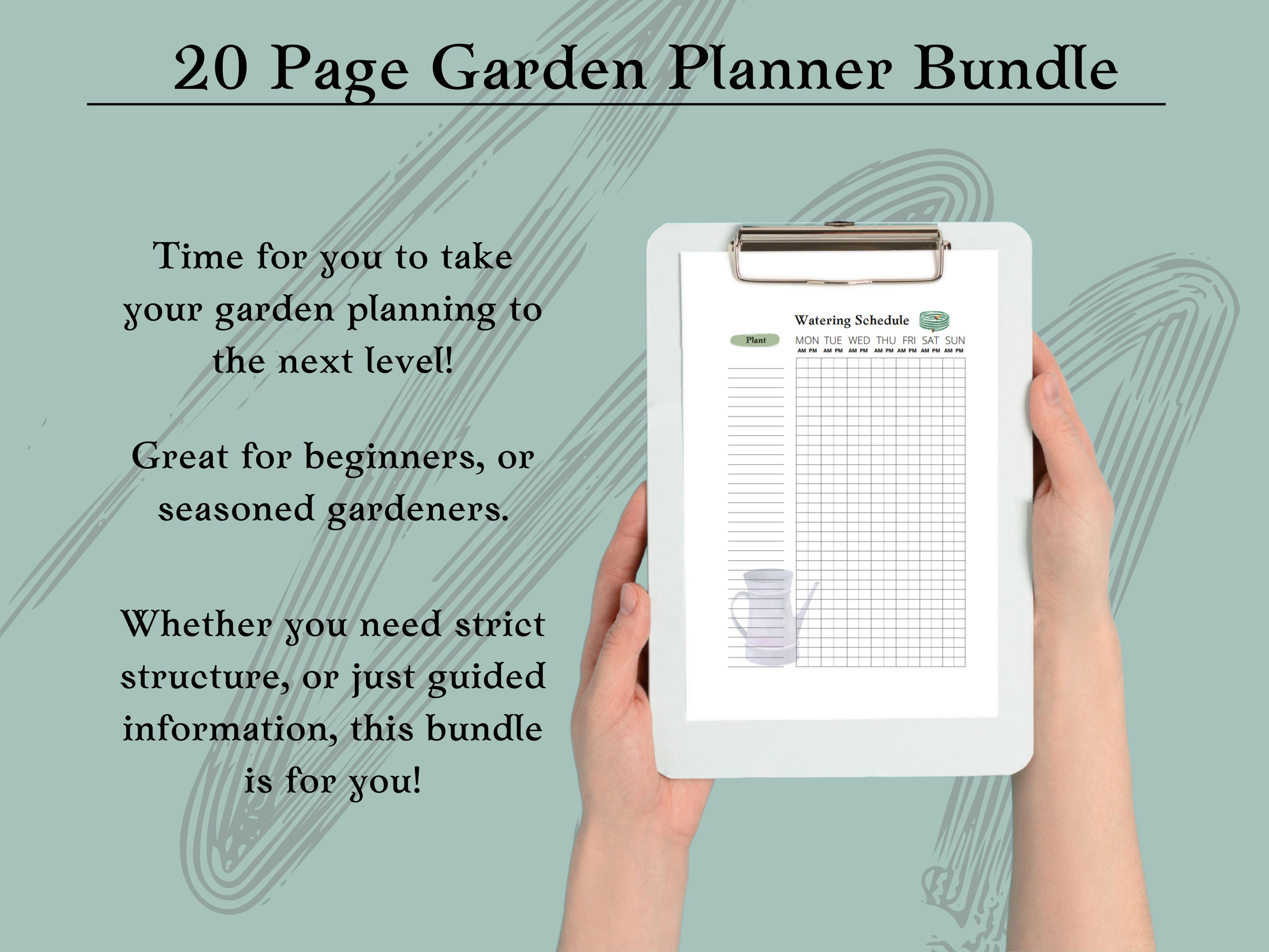Garden Planner Printable, Vegetable Growth, Monthly, Weekly and Daily ...