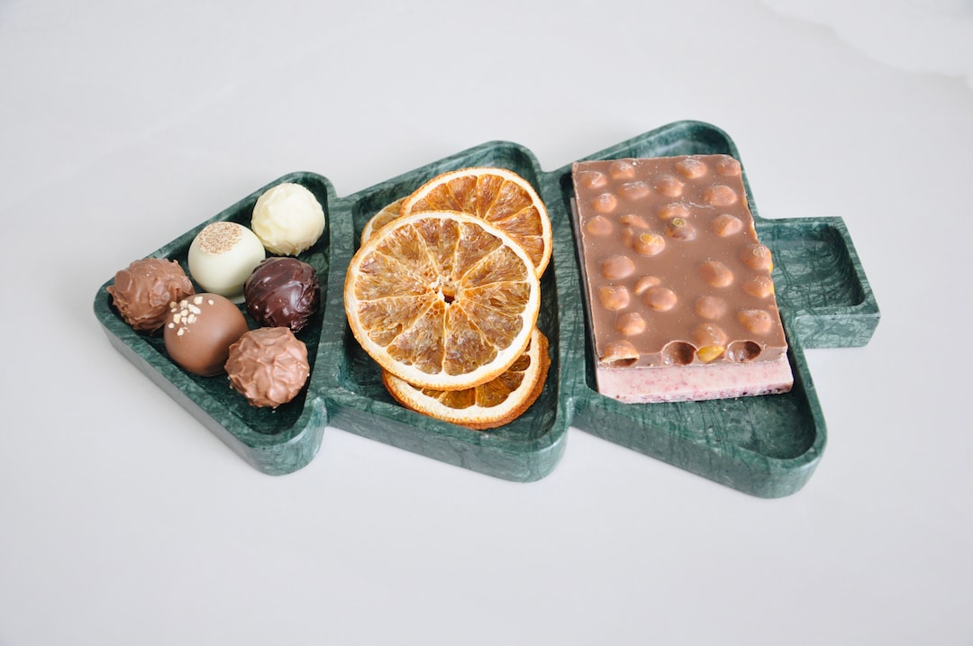 Marble Tree Shaped Serving Plate, Marble Decorative Plate, Unique ...