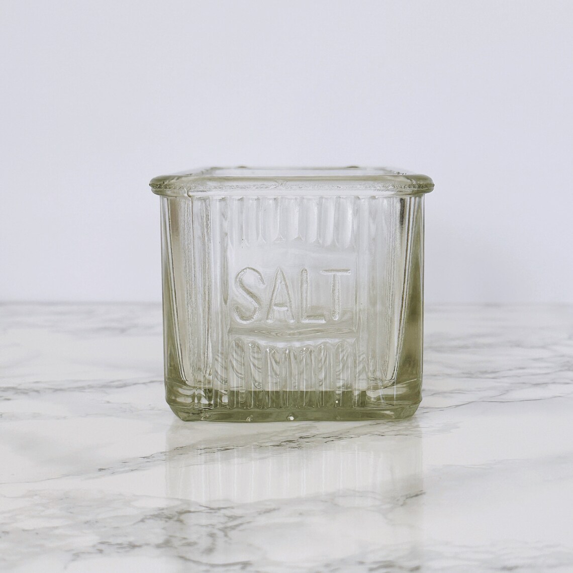 Vintage Hoosier Salt Cellar Rectangle Salt Dish Ribbed Salt - Etsy