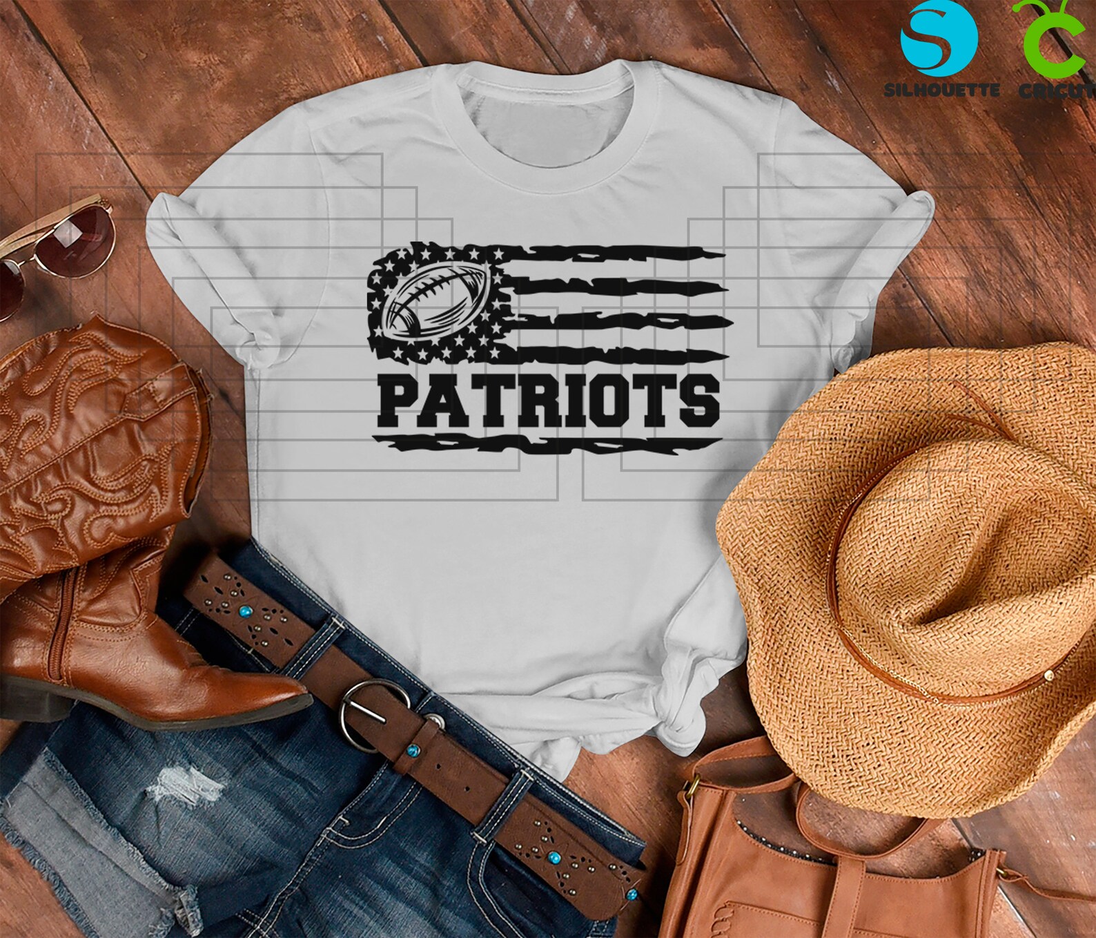 Patriots Football Svg File - Etsy