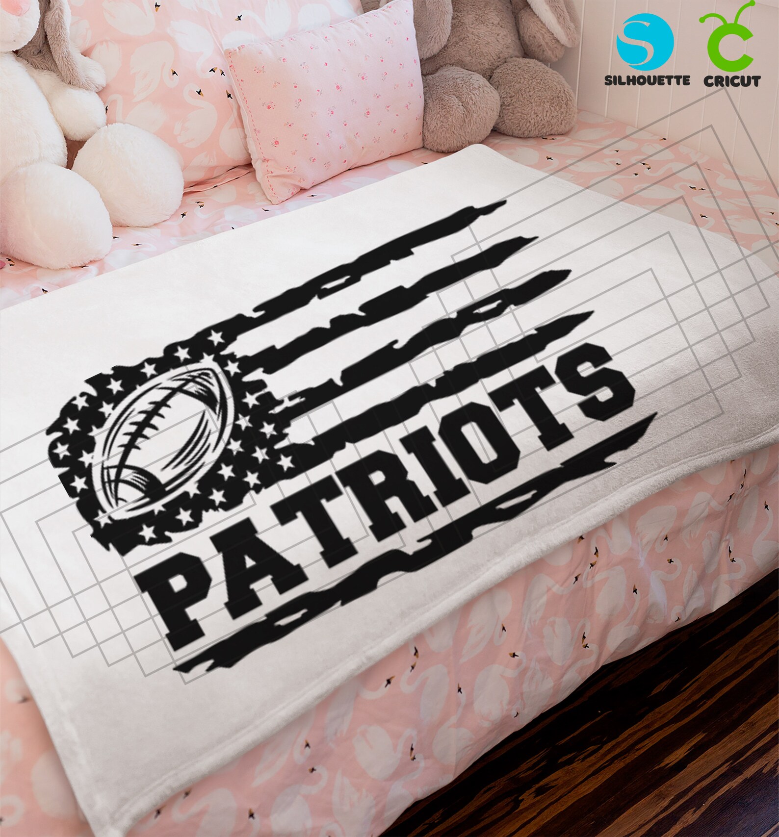 Patriots Football Svg File - Etsy