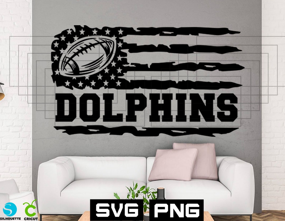 Dolphins Football Svg File - Etsy