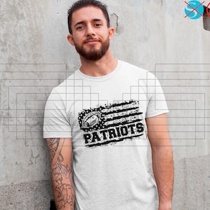 Patriots Football Svg File - Etsy