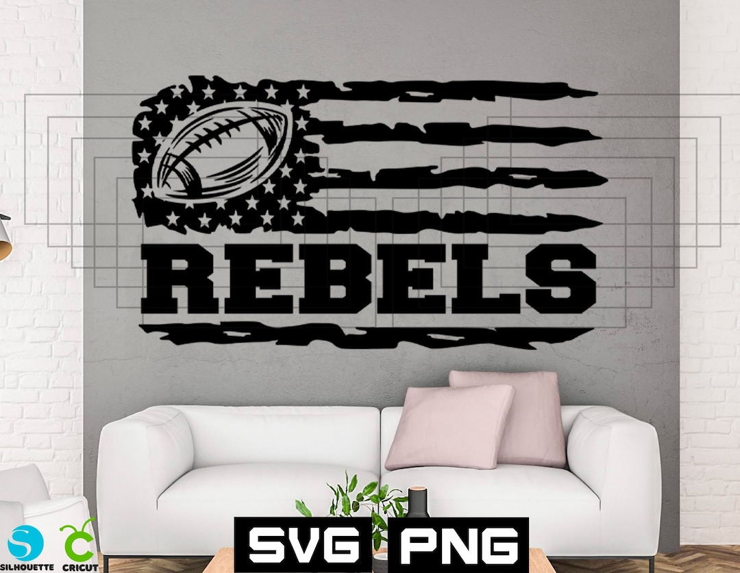 Rebels Football Svg File - Etsy