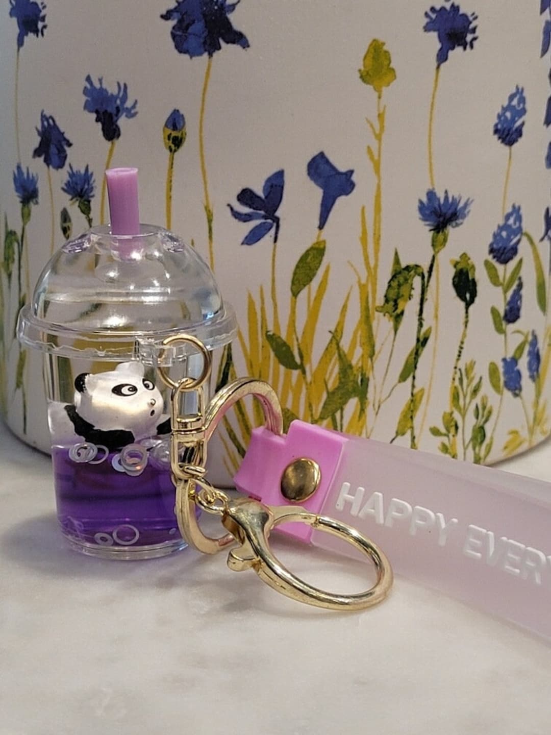 Boba Bubble Tea Liquid Keychain Kawaii Animal Fidget Shaker - Etsy