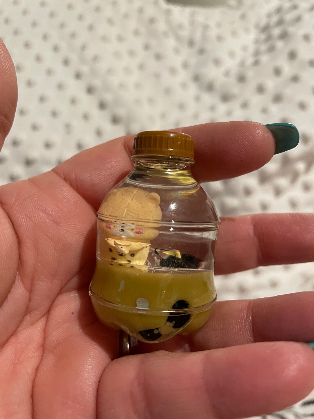 Boba Bubble Tea Liquid Keychain, Kawaii Teddy Bear Fidget Shaker, Cute ...