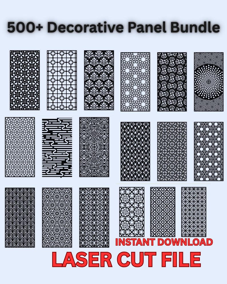 500+ Decorative Panel DXF Bundle | LASER Cut Files | Wall Partition ...