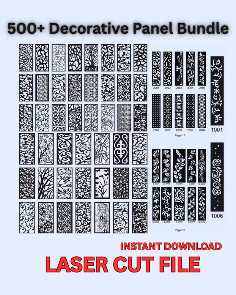 500+ Decorative Panel DXF Bundle | LASER Cut Files | Wall Partition ...