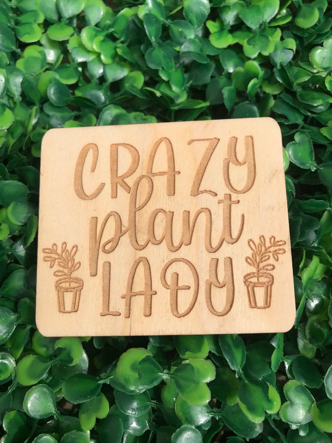 Plant Lady Magnet, Funny Wood Refrigerator Magnet, Plant Decor ...