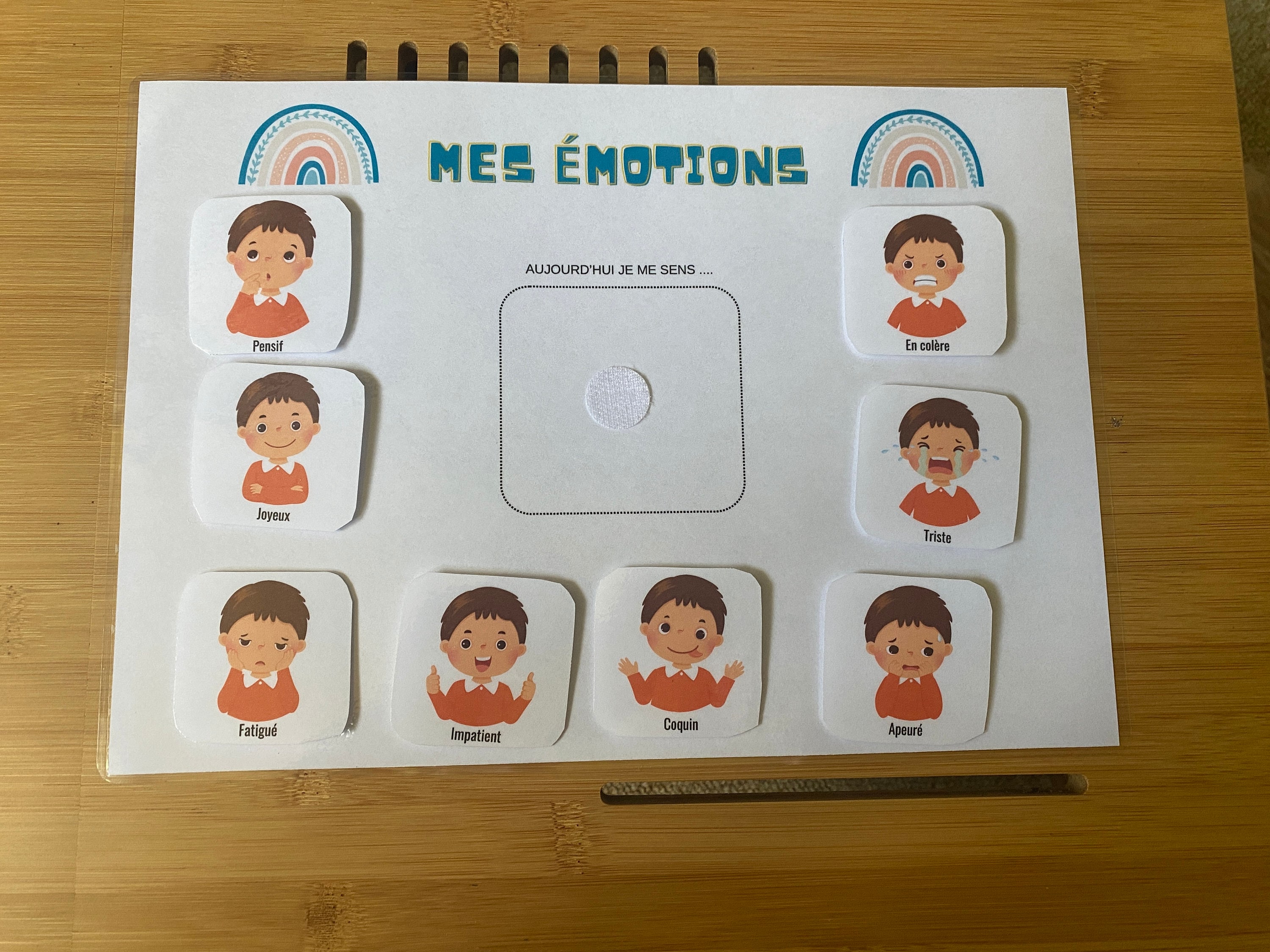 Emotions Chart for Children, Learning to Manage Emotions, Montessori ...