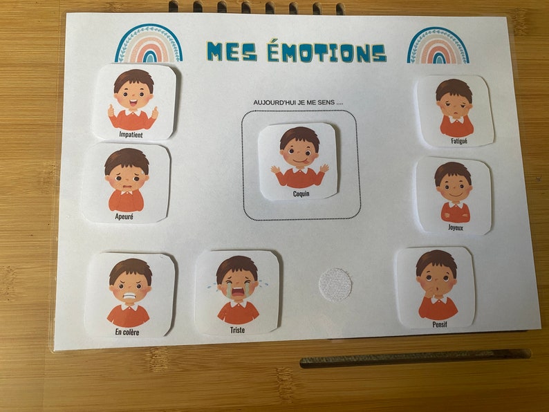 Emotions Chart for Children, Learning to Manage Emotions, Montessori ...