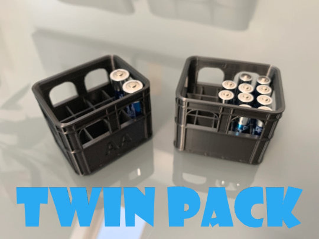 Twin Pack AA and AAA Battery Storage ‘crates’ - Etsy
