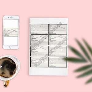 Car Accident Information Exchange Cards: Printable Emergency Forms ...