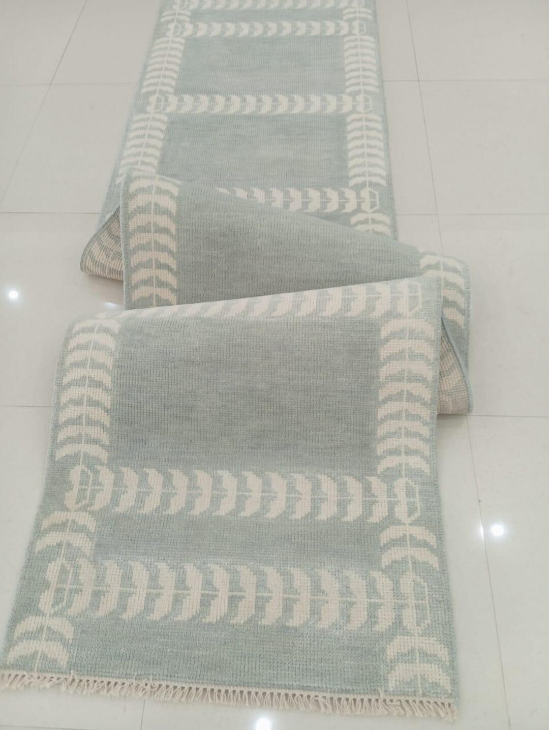 Neutral Blue/muted White Oushak Hand Knotted Rugs, Handmade Rugs for ...