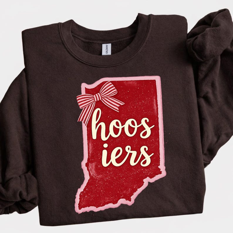 Indiana Hoosiers PNG, Cute Bow Design, Game Day Shirt PNG, IU ...