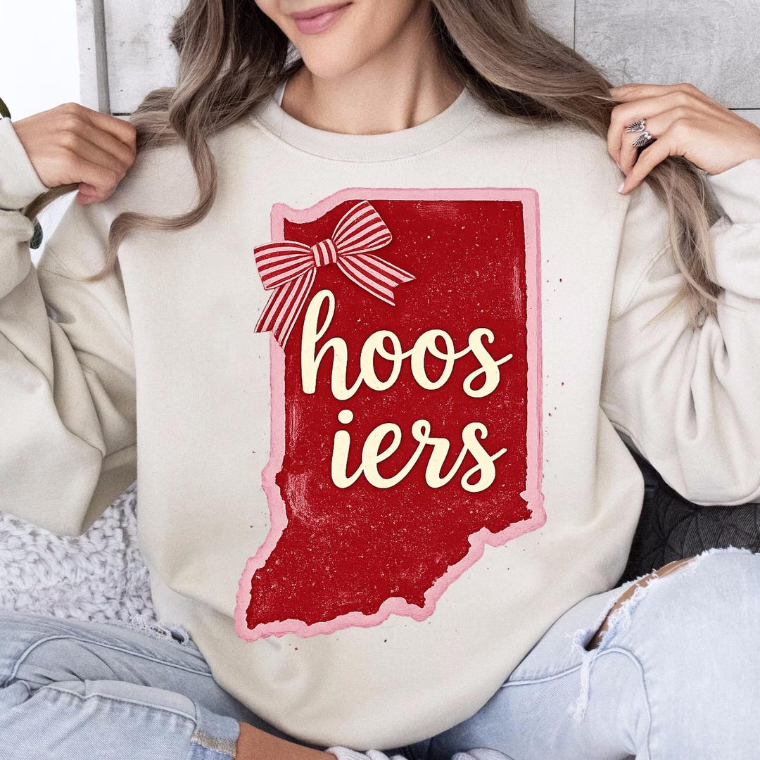 Indiana Hoosiers PNG, Cute Bow Design, Game Day Shirt PNG, IU ...