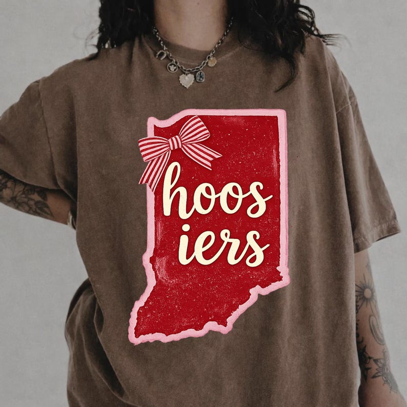 Indiana Hoosiers PNG, Cute Bow Design, Game Day Shirt PNG, IU ...