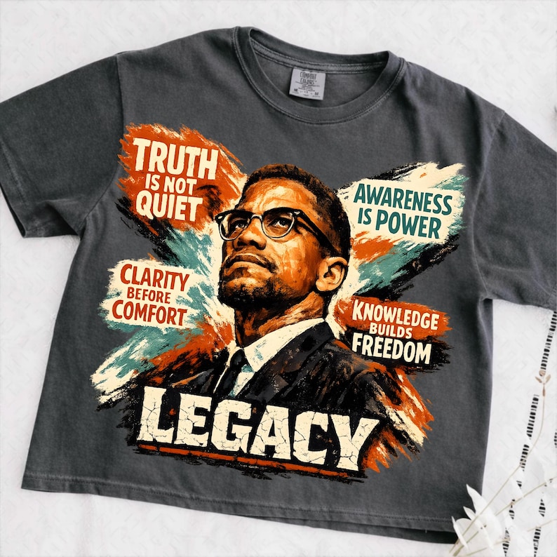 Malcolm X Legacy PNG | Black History Month Design | Civil Rights Leader ...