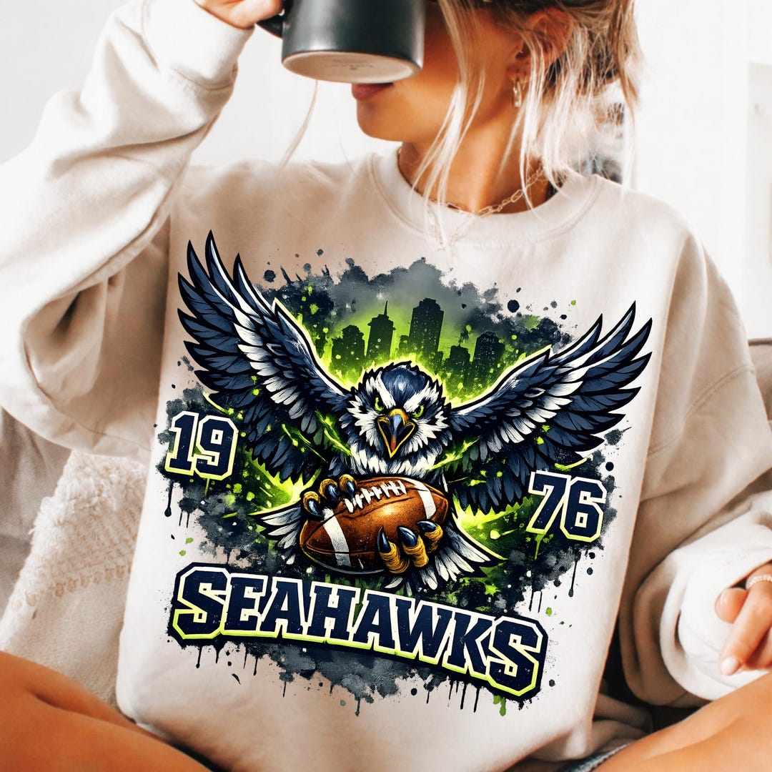 Seahawks PNG | 1976 Seattle Football Design | Vintage Game Day PNG ...