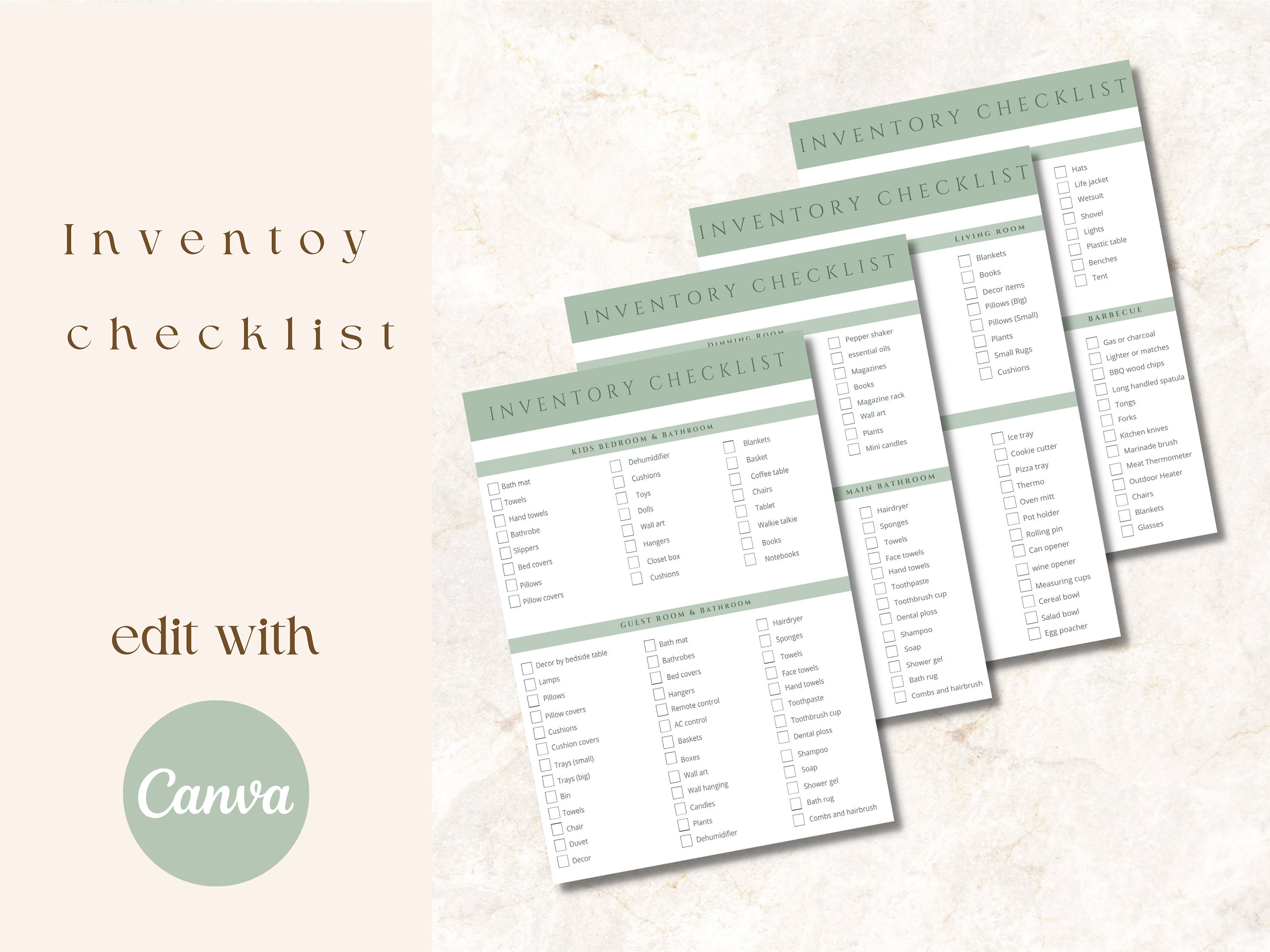 Digital Inventory Airbnb, Inventory Checklist for Airbnb, Rental ...