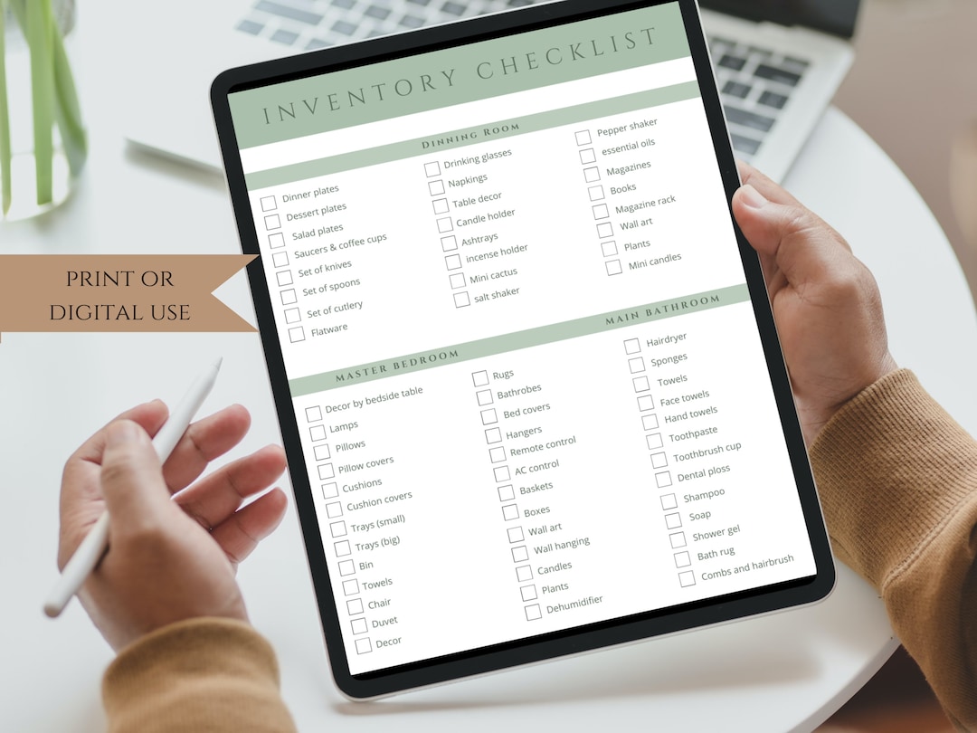 Digital Inventory Airbnb, Inventory Checklist for Airbnb, Rental ...
