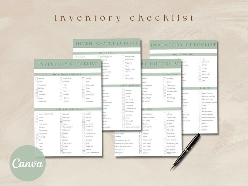 Inventory Checklist Airbnb Rental Checklist Digital - Etsy