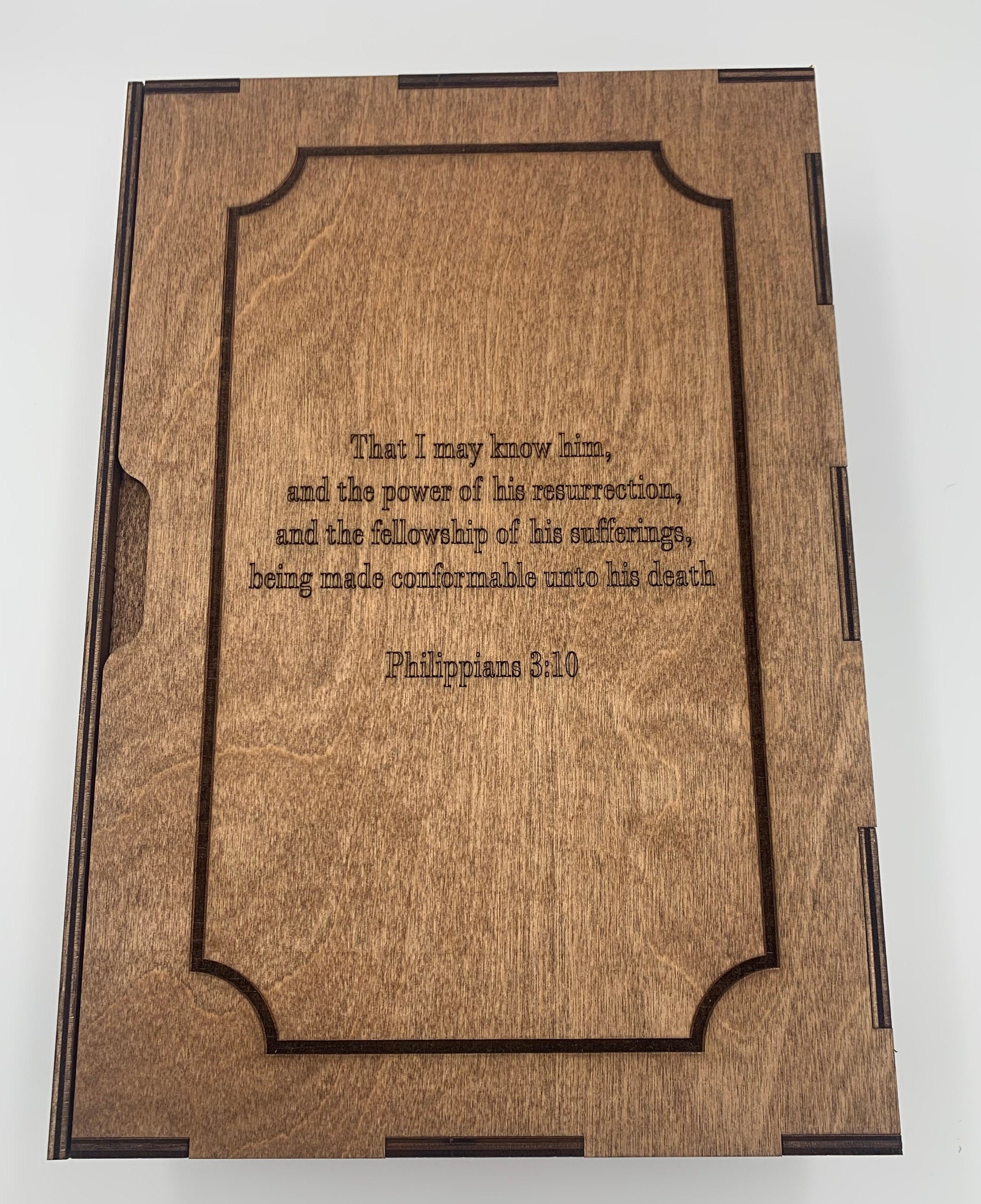Personalized Handmade Wood Bible Box: Custom Engraved Keepsake - Etsy