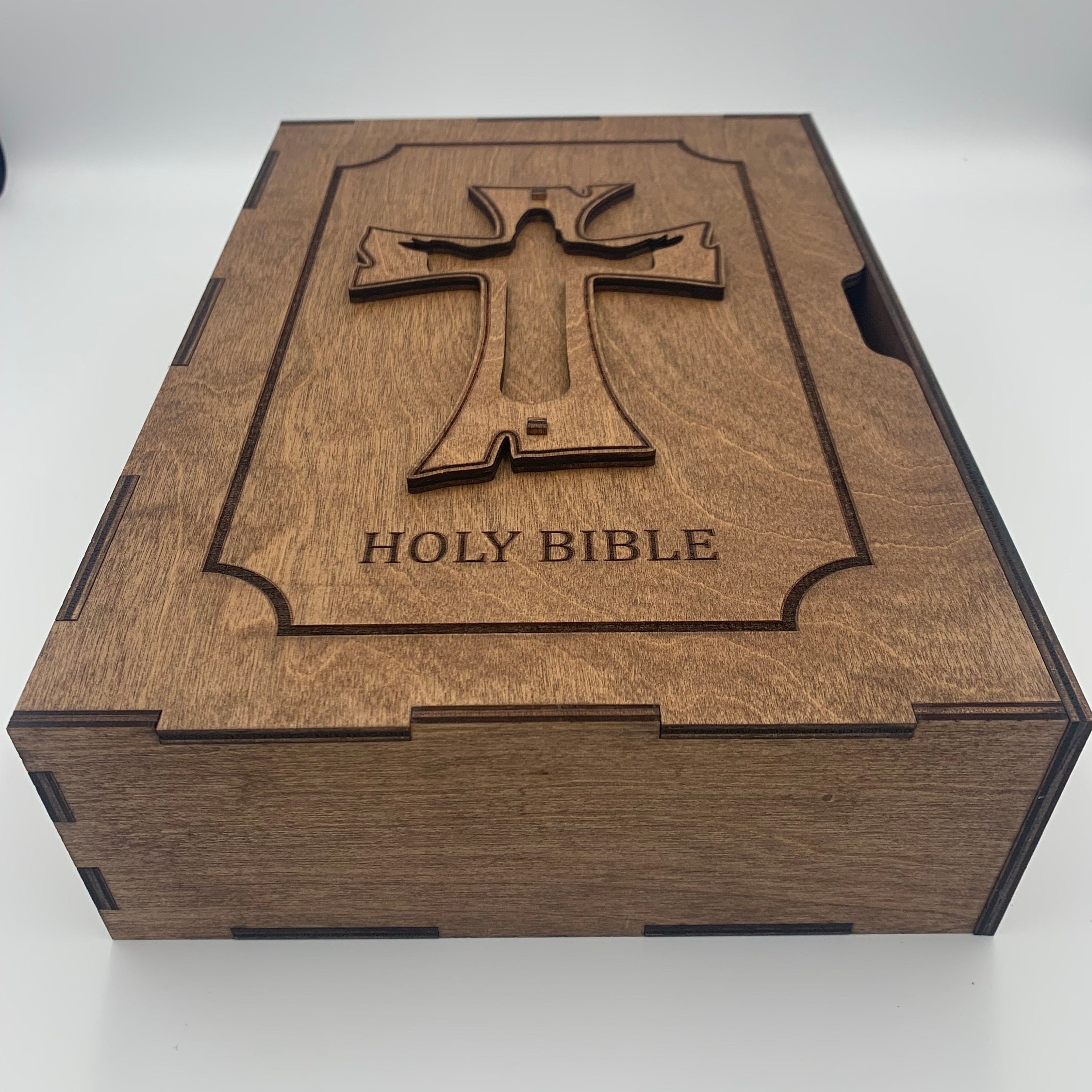 Personalized Handmade Wood Bible Box: Custom Engraved Keepsake - Etsy