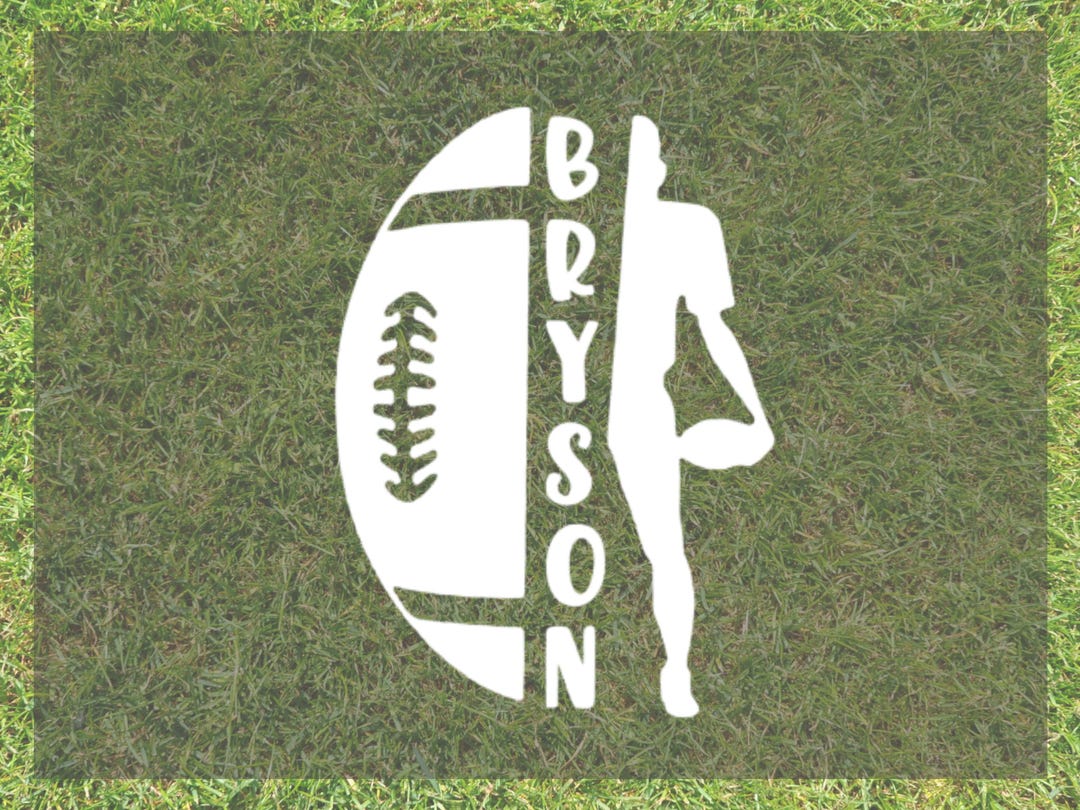 Personalized Football Decal: Custom Vinyl Car Window Sticker - Etsy