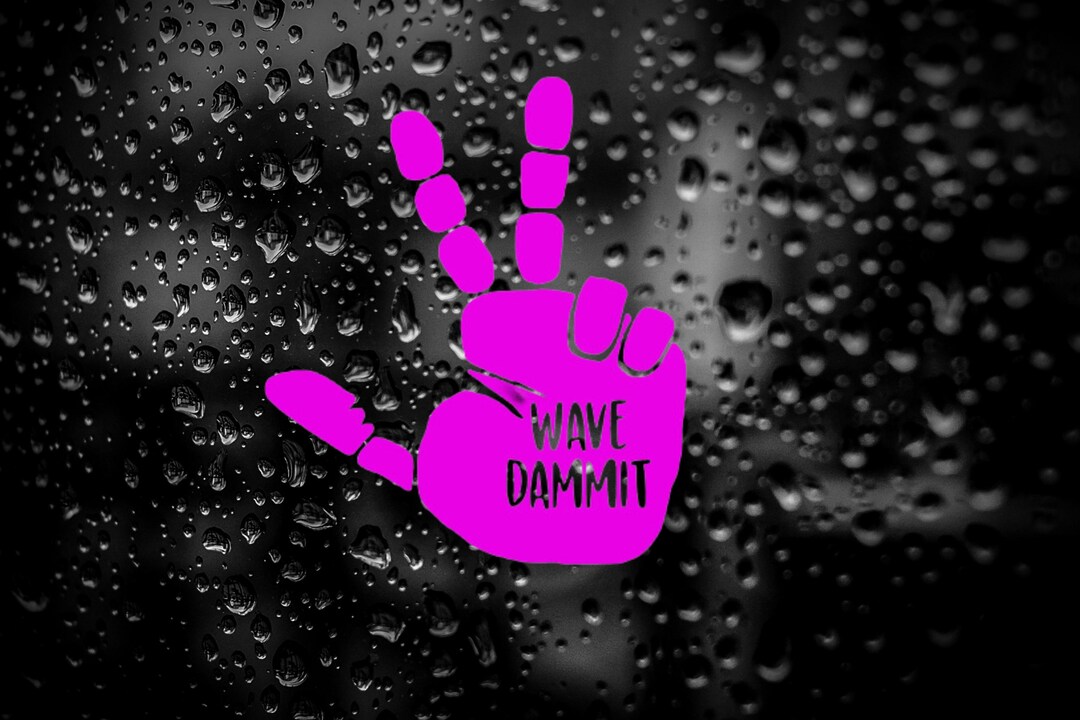 Set of 2 Hand Wave Peace Wave Decal for Side Mirrors I 4x4 Decals I ...