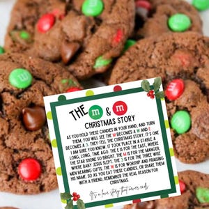 Christmas Story M&M Nativity Legend INSTANT DOWNLOAD Gift Tags Gift ...