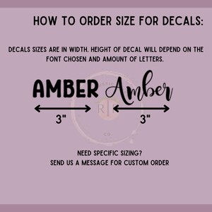 Custom Vinyl Decal, Personalized Decal, Name Decal, Word Decal, Vinyl ...
