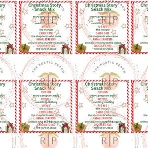 Christmas Story Snack Mix Gift Tag Printable, Stocking Stuffer Treat ...