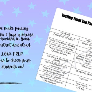 Testing Motivation Tags Candy Testing Gift Tags Smart Cookie Smartie ...