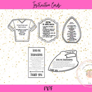 Care Instructions Bundle, Print and Cut Instructions, Sublimation Care ...