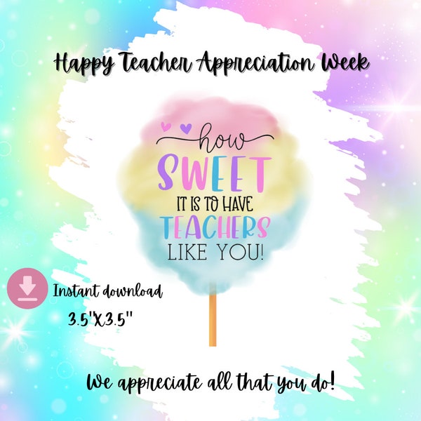 Teacher Candy Tags - Etsy