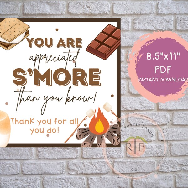 Smore Employee Appreciation - Etsy