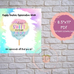 How Sweet It is to Have Teachers Like You Tag Template, Teacher ...