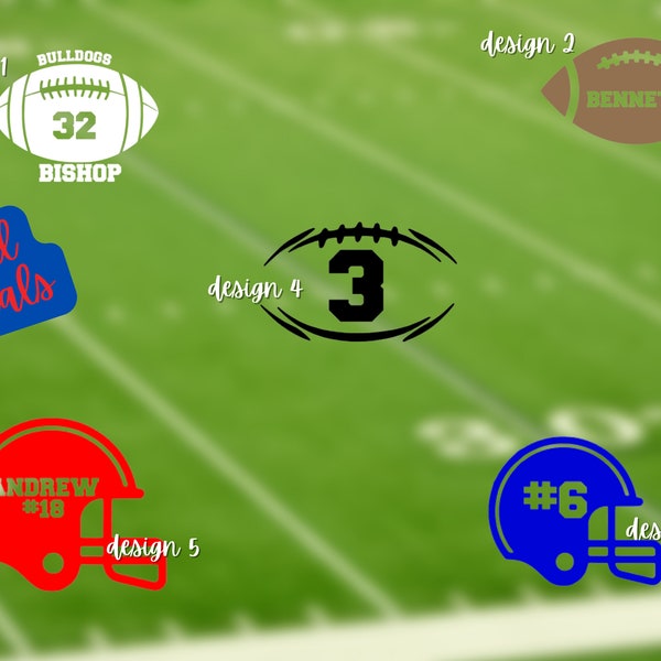 Custom Football Car Decals - Etsy