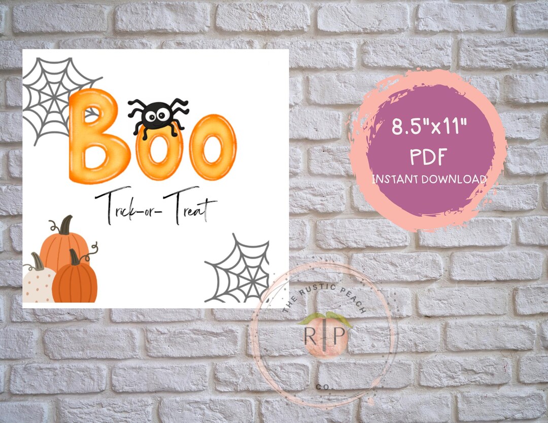 Halloween Favor Tags, Boo Gift Tags, Trick or Treat Favor Tags, Treat ...