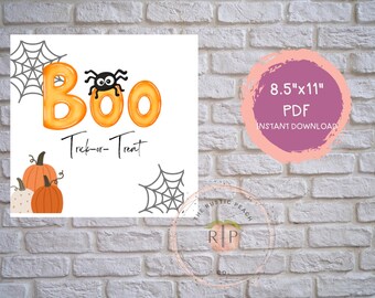 Halloween Favor Tags, Boo Gift Tags, Trick or Treat Favor Tags ...