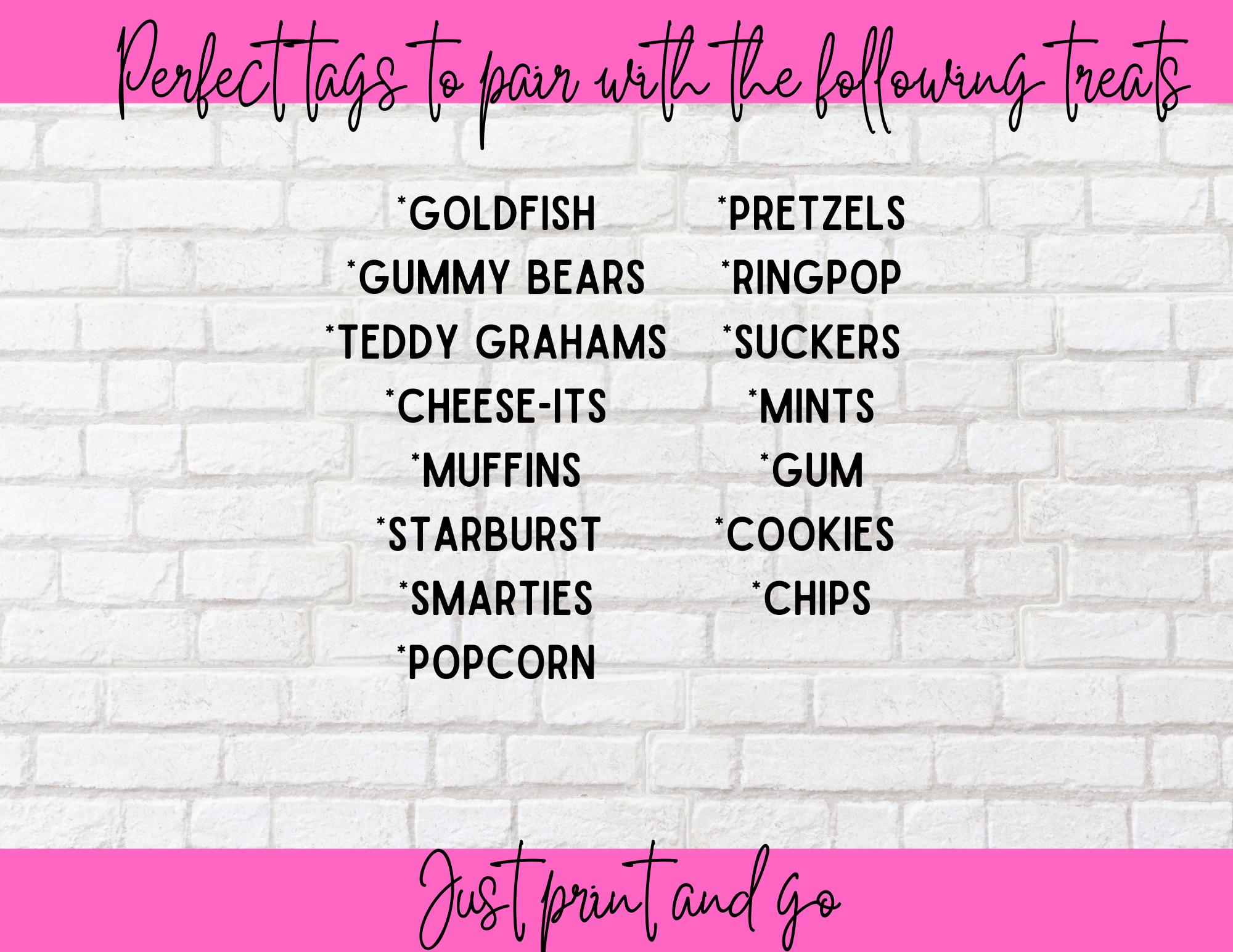 Motivational Testing Treat Tags Bundle Printable Student Encouragement ...