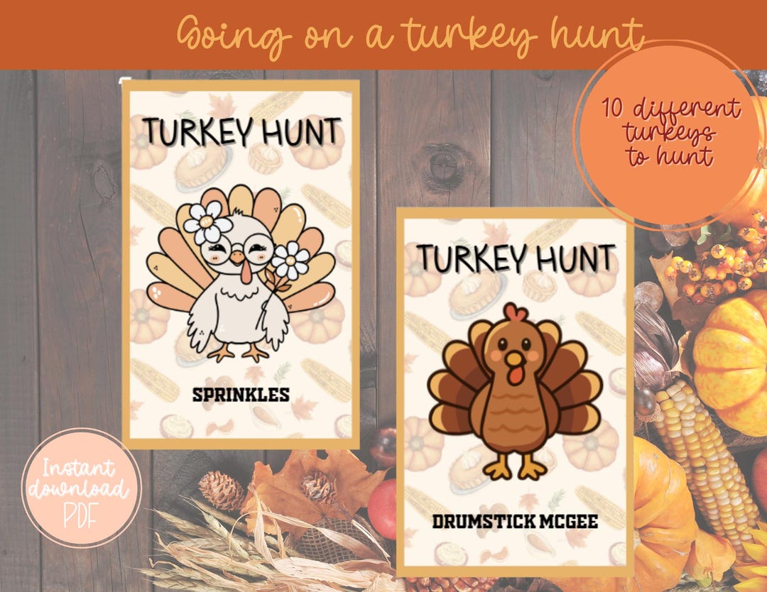 Turkey Hunt Printable Game | Thanksgiving Scavenger Hunt for Kids ...