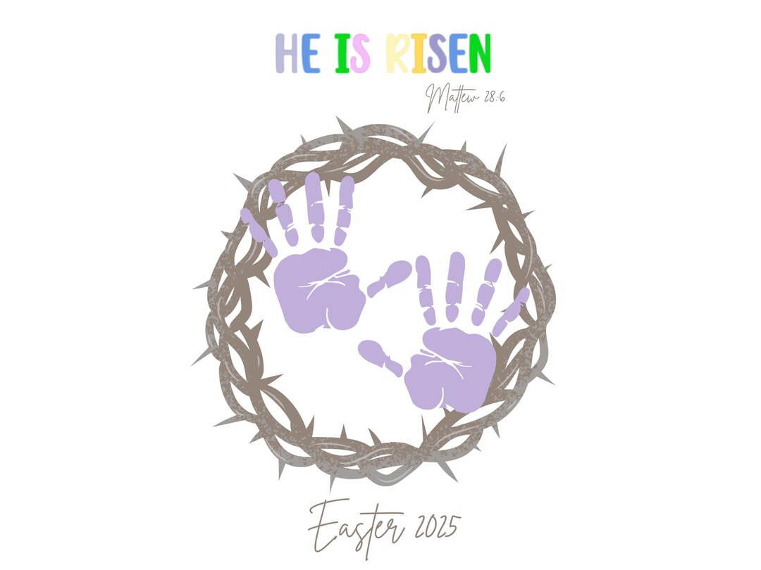 Easter Day Handprint Craft, Easter Handprint Crafts, He is Risen ...